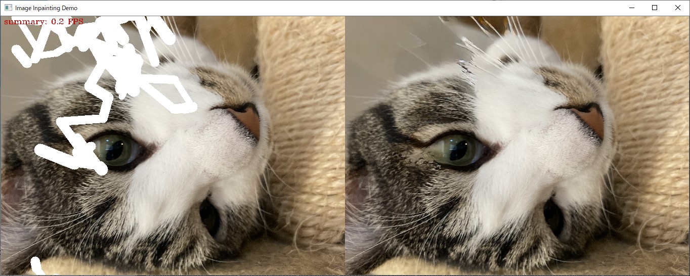 Image Inpainting Demoの実行（Windows編） | OpenVINO